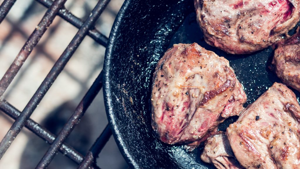 Pan fried kids heart - Just Kidding